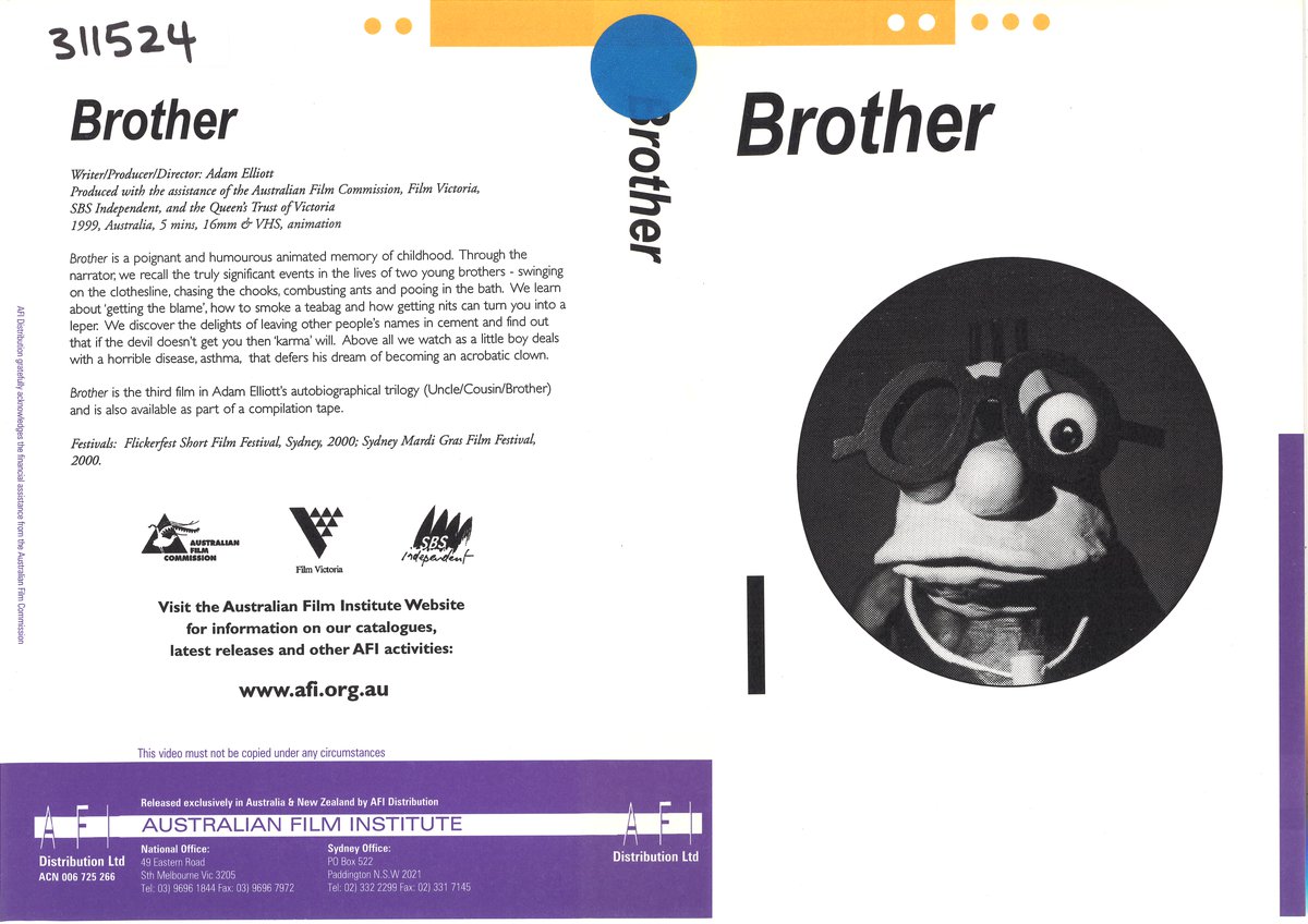 Brother | Adam Elliot | 1999 | ACMI collection | ACMI: Your museum of ...