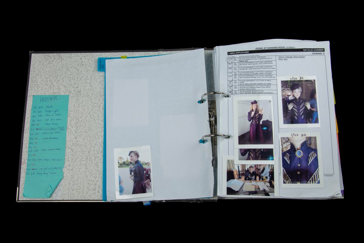 Picnic at Hanging Rock (2018) costume continuity folder (college girls ...