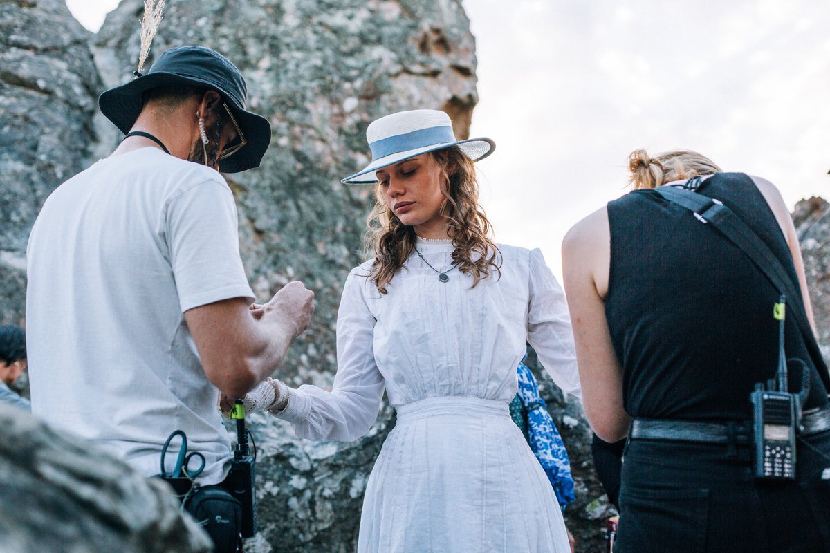 Picnic at Hanging Rock (2018) production still of Miranda (Lily ...